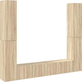 6dílný set TV skříněk dub sonoma kompozitní dřevo 3078995