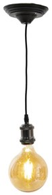 Kabel k lampě Černá 150 cm E27/max 1*60W – 14x150 cm