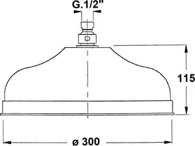 Reitano Rubinetteria, ANTEA hlavová sprcha, průměr 300mm, bronz, SOF3006