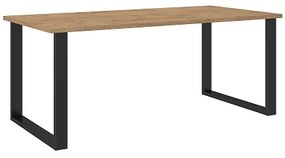 Jídelní stůl LOFT Lamino dub lancelot/černý kov
