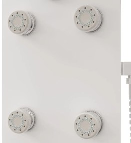 Sprchový panel set - nerezová ocel + sklo | bílý