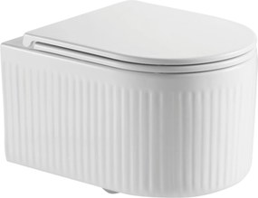 Invena Glamour, závěsná WC mísa se Swirlflush 495x365x363 mm + toaletní sedátko s pomalým zavíráním, bílá, INV-CE-92-001-L