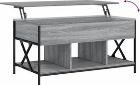 vidaXL Konferenční stolek 100 x 55 x 50 cm kompozit a kov [845339] Barva: Černá