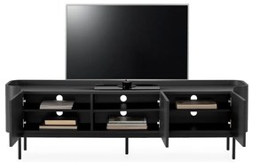 Černý TV stolek 180x55x40 cm Willa – MOME