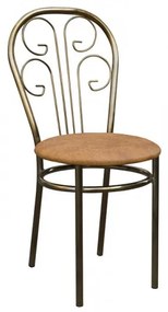 Jídelní židle Cezar barva podsedáku světle hnědá (M-24) Metpol 87 x 50 x 46 cm Barva: chrom