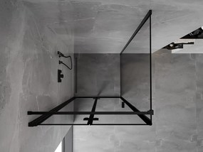 Mexen Mist-F sprchový kout skládací levý 90 x 90 cm, černý rám, černá - 8A6T-090-090-70-70-L