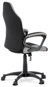AUTRONIC Kancelářská a herní židle, potah modrá, šedá a černá látka, houpací mechanismus