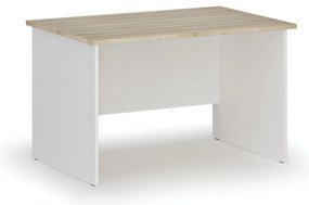 Kancelářský psací stůl PRIMO WHITE, 120x80 cm, bílá/dub přírodní