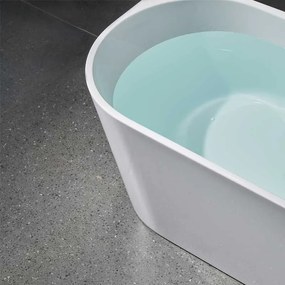BPS-koupelny Volně stojící akrylátová vana ke stěně HYD-LE527D 170x75 bílá, odtokový komplet chrom