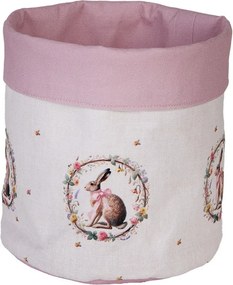 Košík na pečivo zajíc s květy Easter Whispers Collection - Ø 15*16 cm