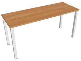 Stůl pracovní rovný 160 cm hl. 60 cm - Hobis Uni UE 1600 Dekor stolové desky: olše, Barva nohou: bílá
