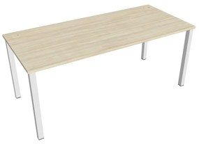 Stůl pracovní rovný 180 cm - Hobis Uni US 1800 Dekor stolové desky: akát, Barva nohou: bílá