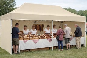 TRENDIE Hliníkový nůžkový stan 3x4,5m béžový