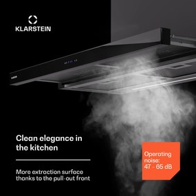 Klarstein Mariana 90 Neo, plochá digestoř, 90 cm, 640 m³/h, odsávání vzduchu, LED