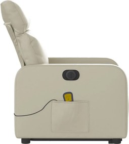 vidaXL Elektrické zvedací masážní polohovací křeslo koženka [3206771] Barva: cappuccino