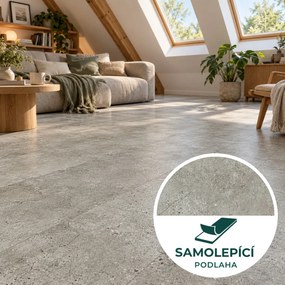 Egibi, Vinylová podlaha samolepící Canadian Design Beige stone Peel & Stick, 609,6 x 304,8 mm