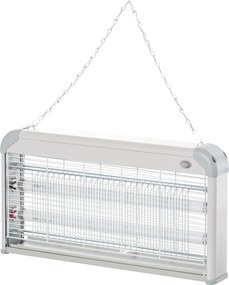 Outsunny Elektrická Lampa proti Komárům 30W, Zabíječ Hmyzu pro Interiér s UV Světlem do 60 m² pro Zahradní Terasu a Patio 48,5x8,5x26,5 cm Šedá | Aoso