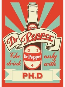 Plechová cedule Dr Pepper Velikost: A4 (30 x 20 cm)