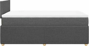 Box spring postel s matrací tmavě šedá 120x200 cm textil 3289717