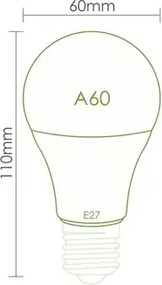 Whitenergy LED žárovka 12W / SMD2835 / A60 / E27 / bílá mléčná