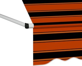 Ručně zatahovací markýza 200 cm oranžovo-hnědá 145836