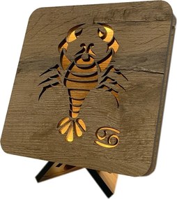 Li-Go Znamení "Rak" lampa 19x19 cm provedení povrchu: černá s patinou