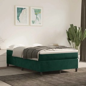 Box spring postel s matrací tmavě zelená 120x190 cm samet 3269706