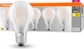 OSRAM LED žárovka Base Classic A60 Filament Frosted E27 6,5W 806 lm 2700K, 5 ks