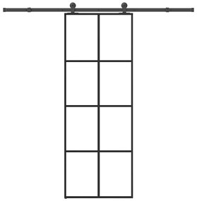 Posuvné dveře s kováním 76x205 cm ESG sklo a hliník