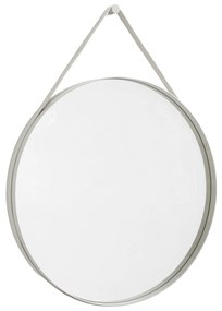 HAY Nástěnné zrcadlo Strap Mirror No 2 Ø70, Light Grey