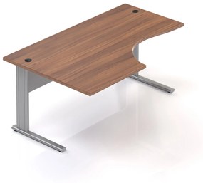 NABYTEK-DESIGNOVY.CZ - BPR21 11 - Kancelářský stůl rohový levý Komfort, kovová podnož, 160x70/100x76 cm, buk