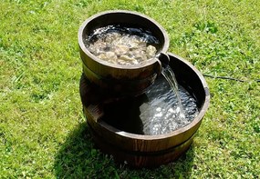 Garthen 633 Zahradní kašna - fontána se dvěma dřevěnými vědry