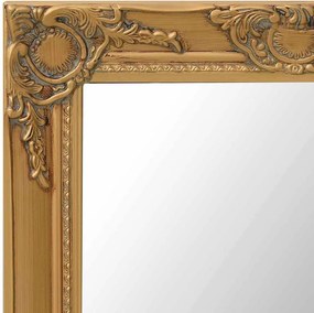 Nástěnné zrcadlo barokní styl 50 x 80 cm zlaté 320321