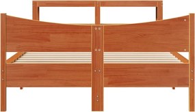 Rám postele s čelem voskově hnědý 120 x 200 cm masivní borovice 3306308