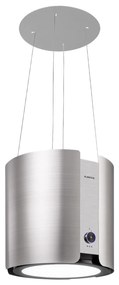Skyfall Smart, ostrůvková digestoř, Ø 45 cm, recirkuace 402 m³/h, LED, nerezová ocel, stříbrná