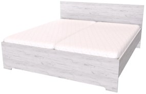 Dvoulůžková retro postel DINO, 180×200 cm Dekor: Dub bělený