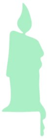 Fosforová samolepka na vypínač  "Sviečka" 17x6 cm