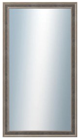 DANTIK - Zarámované zrcadlo - rozměr s rámem cca 50x90 cm z lišty TOOTH malá stříbrno černá (3164)