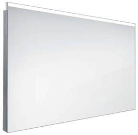 Nimco - Koupelnové podsvícené LED zrcadlo 90x60 cm, hranaté, aluminium ZP 8019