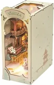 RoboTime 3D dřevěné puzzle Zarážka na knihy "Falling Sakura" / od 14 l