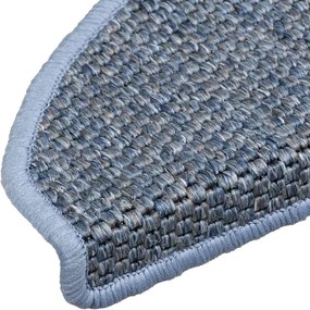 Samolepící nášlapy na schody vzhled sisal 15 ks 65x21x4cm modré 326874