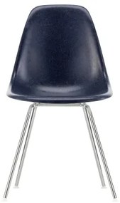 Eames Fiberglass Chair DSX chrom námořní modrá Vitra