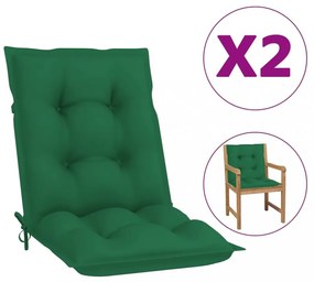 Podušky na zahradní židle 2 ks Dekorhome Světle zelená