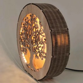 Strom života LED lampa | Dřevěná dekorace domova| SENTOP LED0602