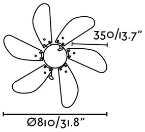 FARO 33179 - Stropní ventilátor PALAO 1xE14/40W/230V
