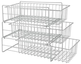 Přídavná trojpatrová poličky do kuchyňské skřínky Metaltex Limpio