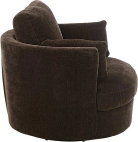 Tmavě hnědé relaxační křeslo Swivel - 100*109*89cm