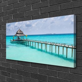 Obraz na plátně Moře Most Architektura 140x70 cm