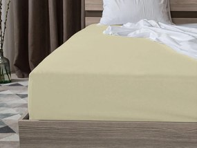 Jersey prostěradlo HIGHFIT krémové 90 x 200 cm