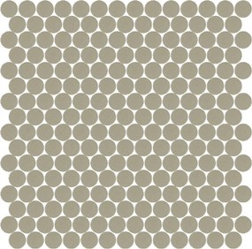 Hisbalit Skleněná mozaika šedá Mozaika 327A SATINATO kolečka  prům. 2,2 (33,33x33,33) cm - KOL327ALH
